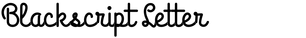 Blackscript Letter - 字酷网
