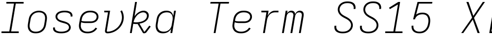 Iosevka Term SS15 XLtEx - 字酷网