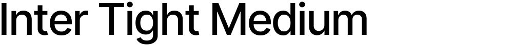Inter Tight Medium - 字酷网