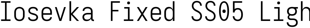 Iosevka Fixed SS05 Light - 字酷网