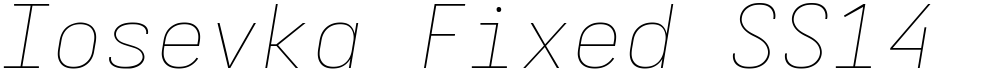 Iosevka Fixed SS14 ThEx - 字酷网