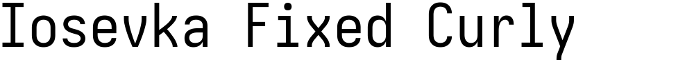 Iosevka Fixed Curly - 字酷网