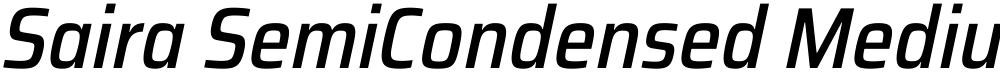 Saira SemiCondensed Medium - 字酷网