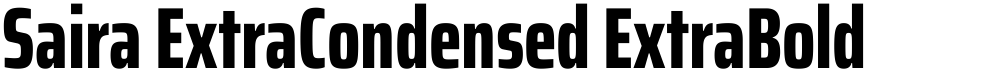 Saira ExtraCondensed ExtraBold - 字酷网