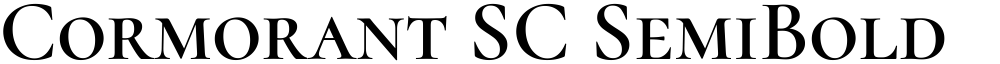 Cormorant SC SemiBold - 字酷网