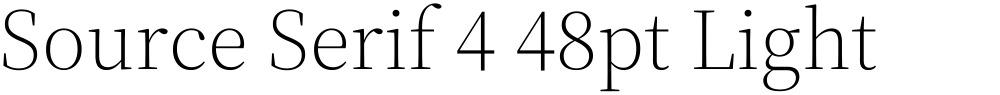 Source Serif 4 48pt Light - 字酷网