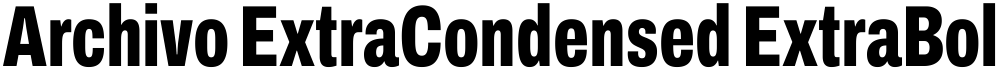 Archivo ExtraCondensed ExtraBold - 字酷网