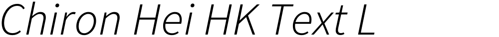 Chiron Hei HK Text L - 字酷网