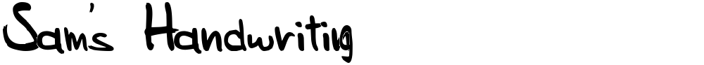 Sam's Handwriting - 字酷网