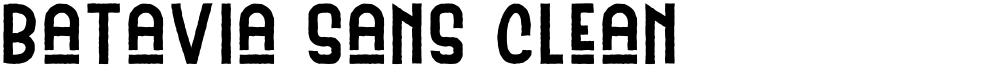 Batavia Sans Clean - 字酷网