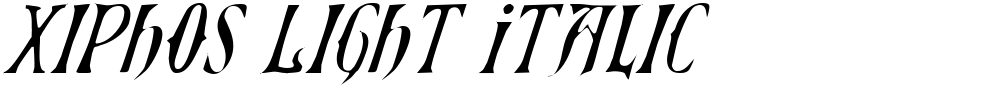 Xiphos Light Italic - 字酷网